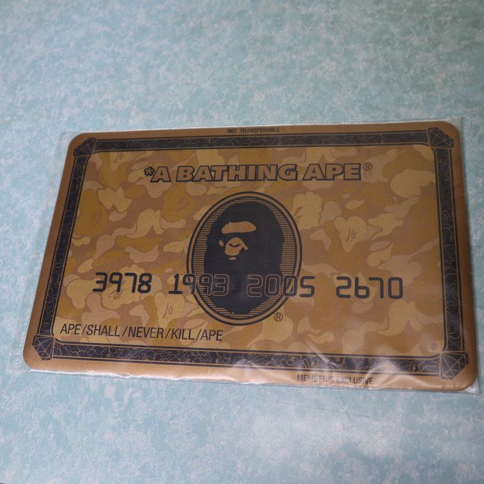 Bape Bape Gold Card Mousepad | Grailed