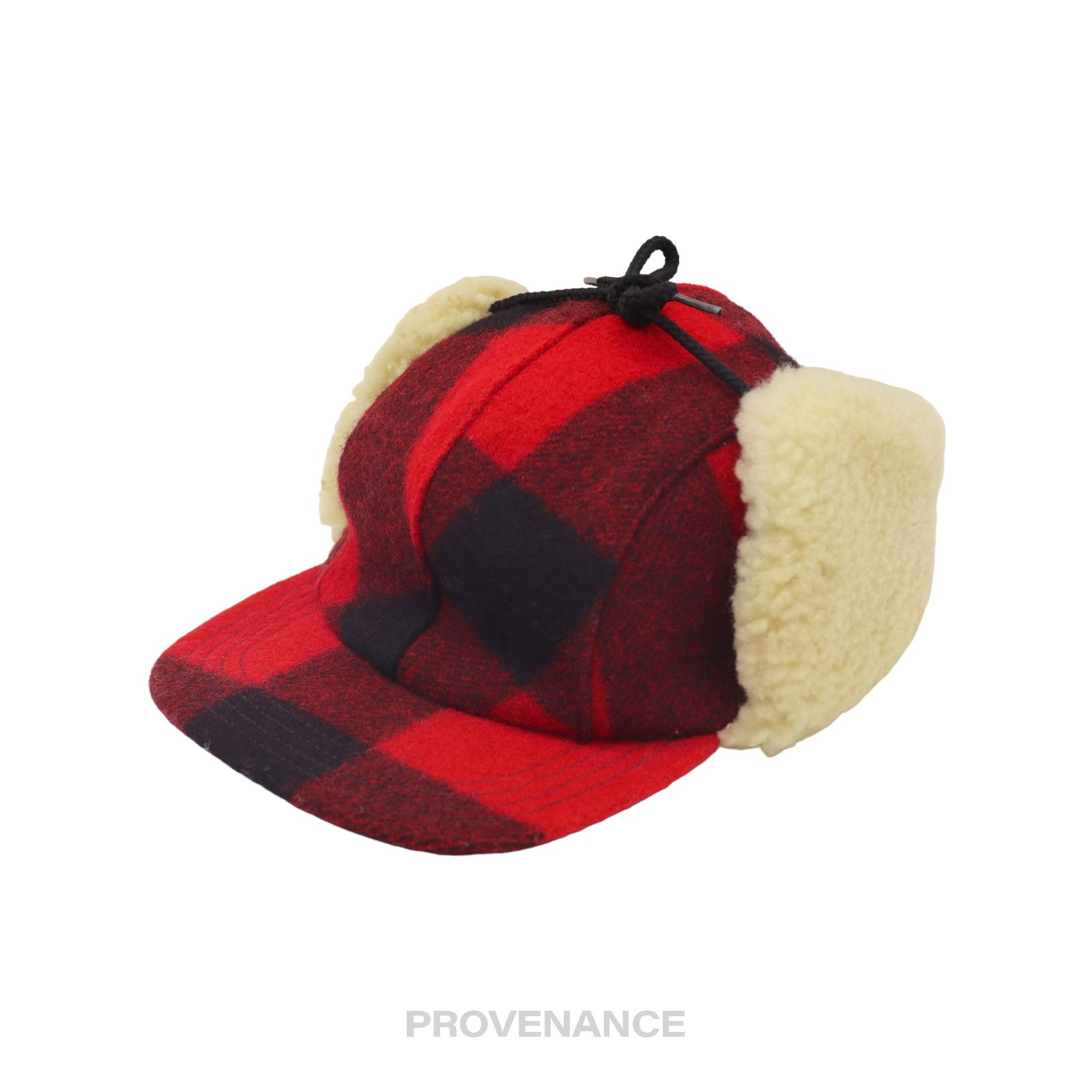 Filson 🔴 Filson Double Mackinaw Wool Cap - Red Black Plaid | Grailed