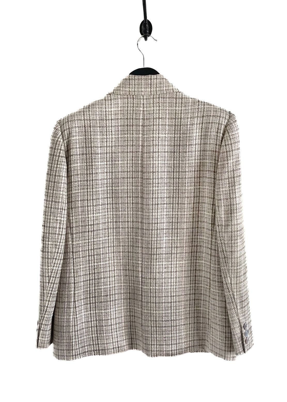 Celine Céline Vintage Beige Pink Checkered Padded Blazer | Grailed