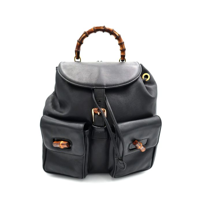 Gucci Gucci Bamboo Backpack Leather Black | Grailed