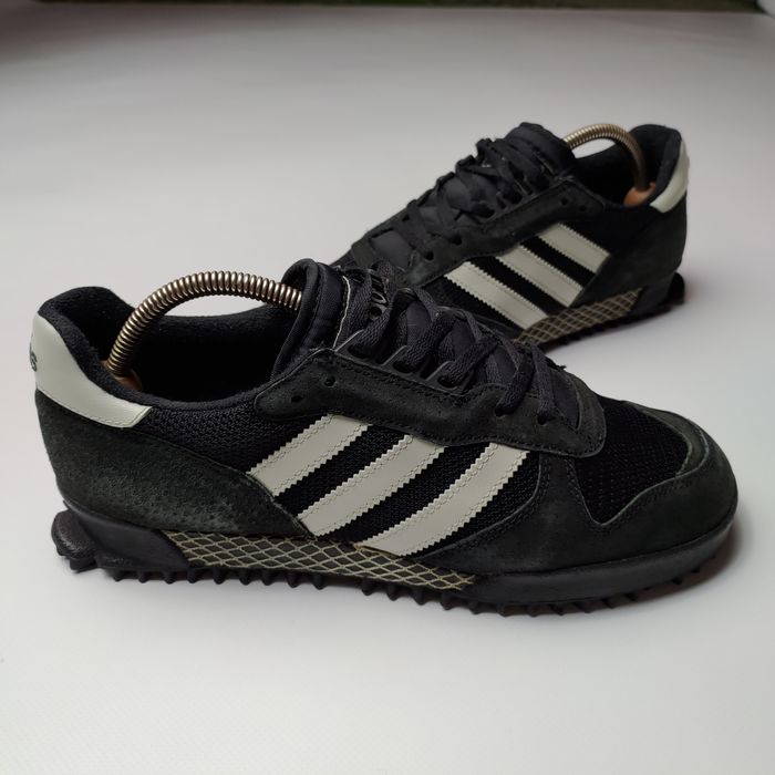 Adidas 1999 Adidas Marathon TR Black Suede Trainers Sneakers | Grailed
