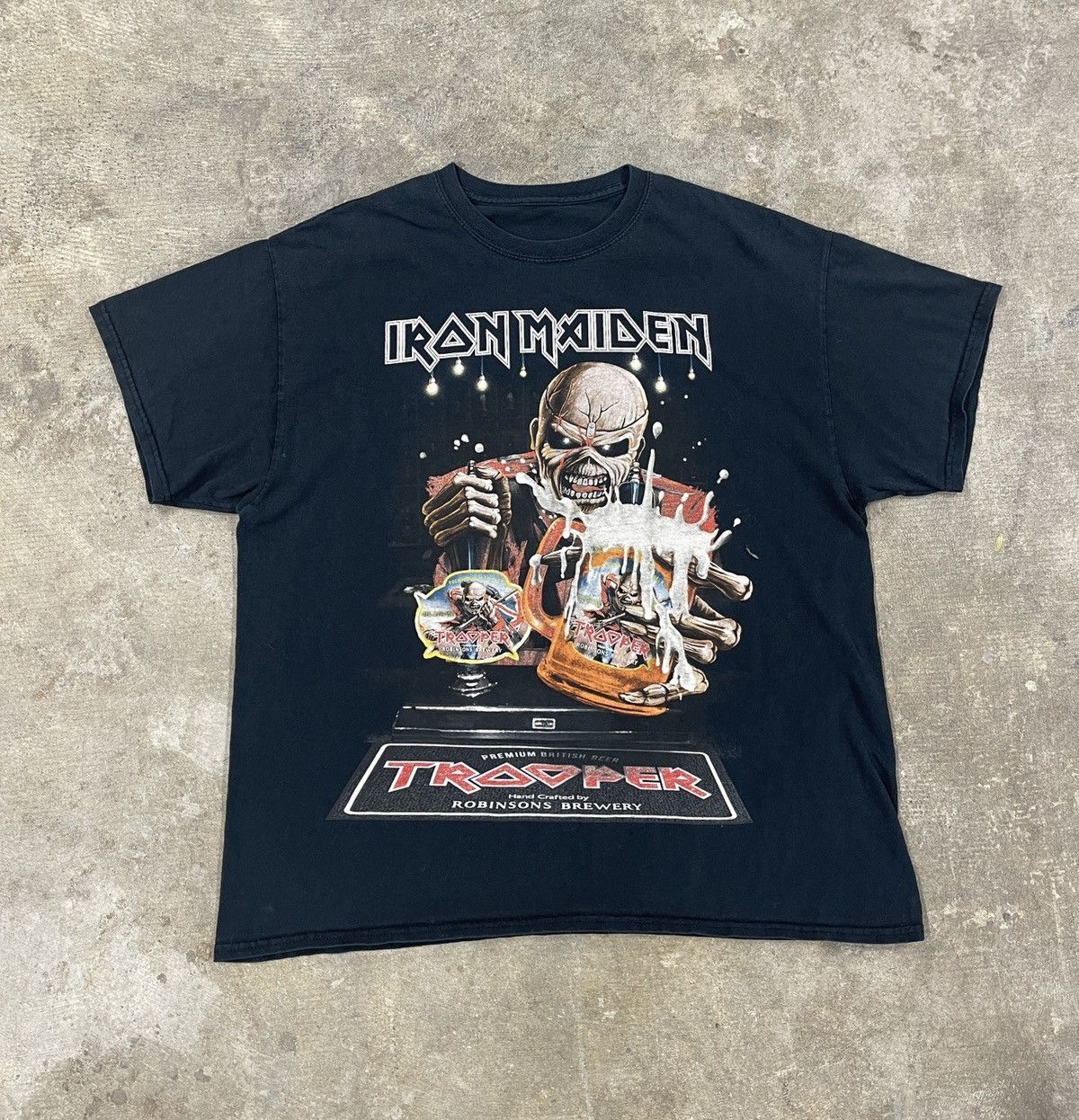 Band Tees × Streetwear × Vintage Iron Maiden trooper shirt rare XL ...