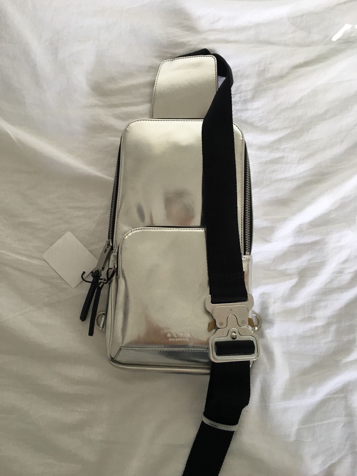 Alyx Alyx Silver Crossbody Buckle Bag | Grailed