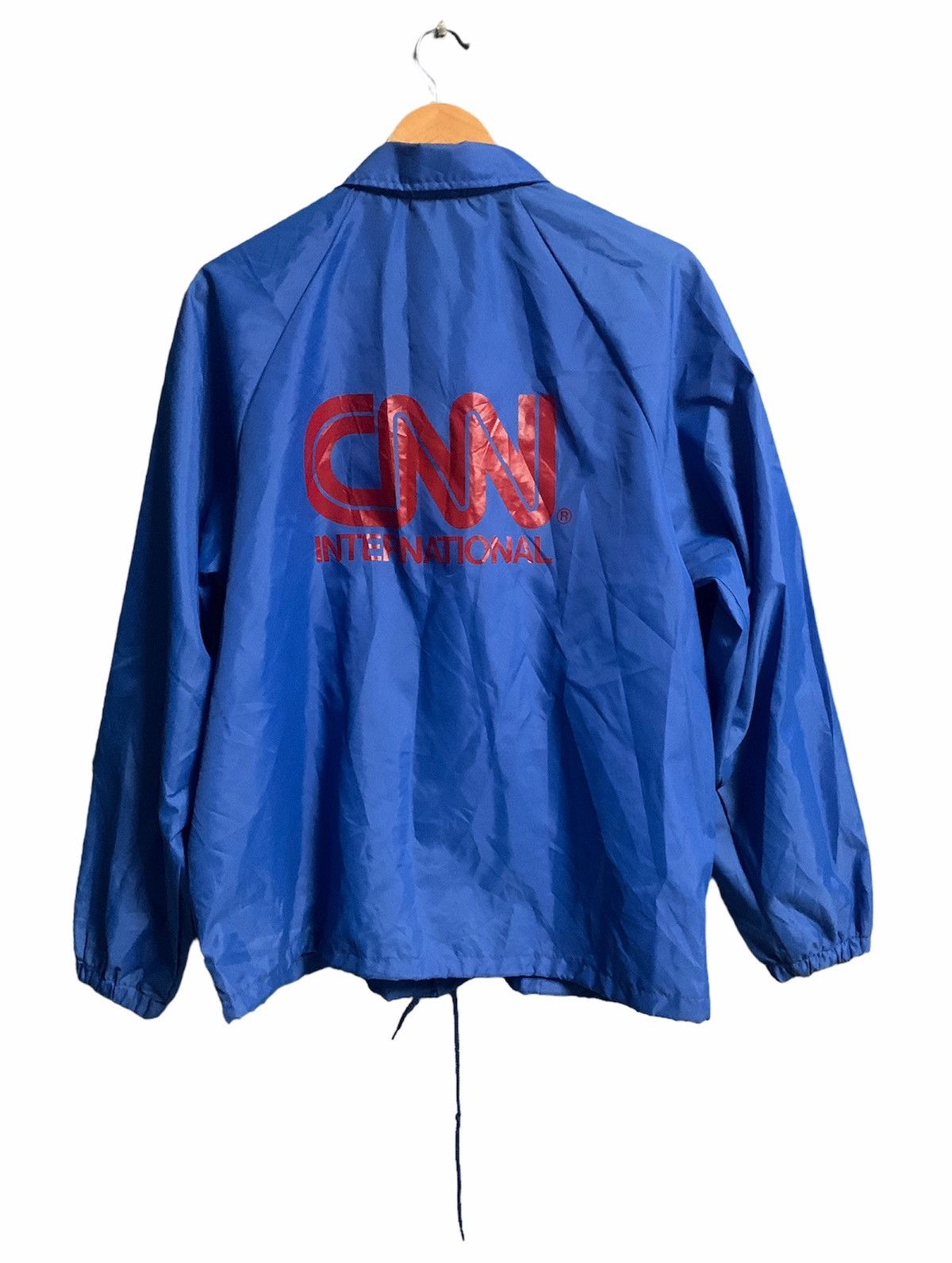 Vintage 90s CNN USA International big red logo outdoor nylon jacket ...