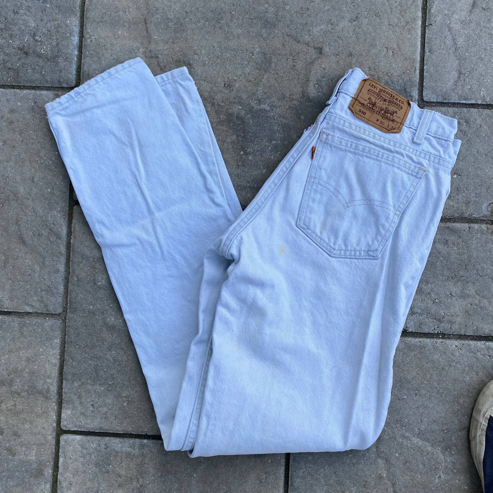 Levi's Vintage Ultra Light Wash Blue Levis 550 ORANGE TABS | Grailed