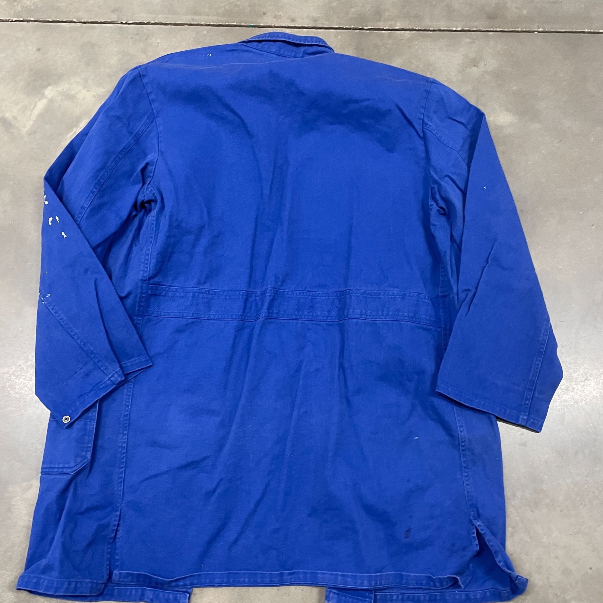 Vintage 70s/80s VTG French Workwear Warehouse Overcoat Jacket L Blue ...