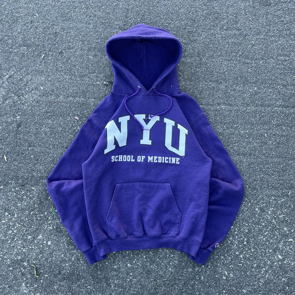 Champion × Vintage vintage 90s nyu college champion hoodie | Grailed