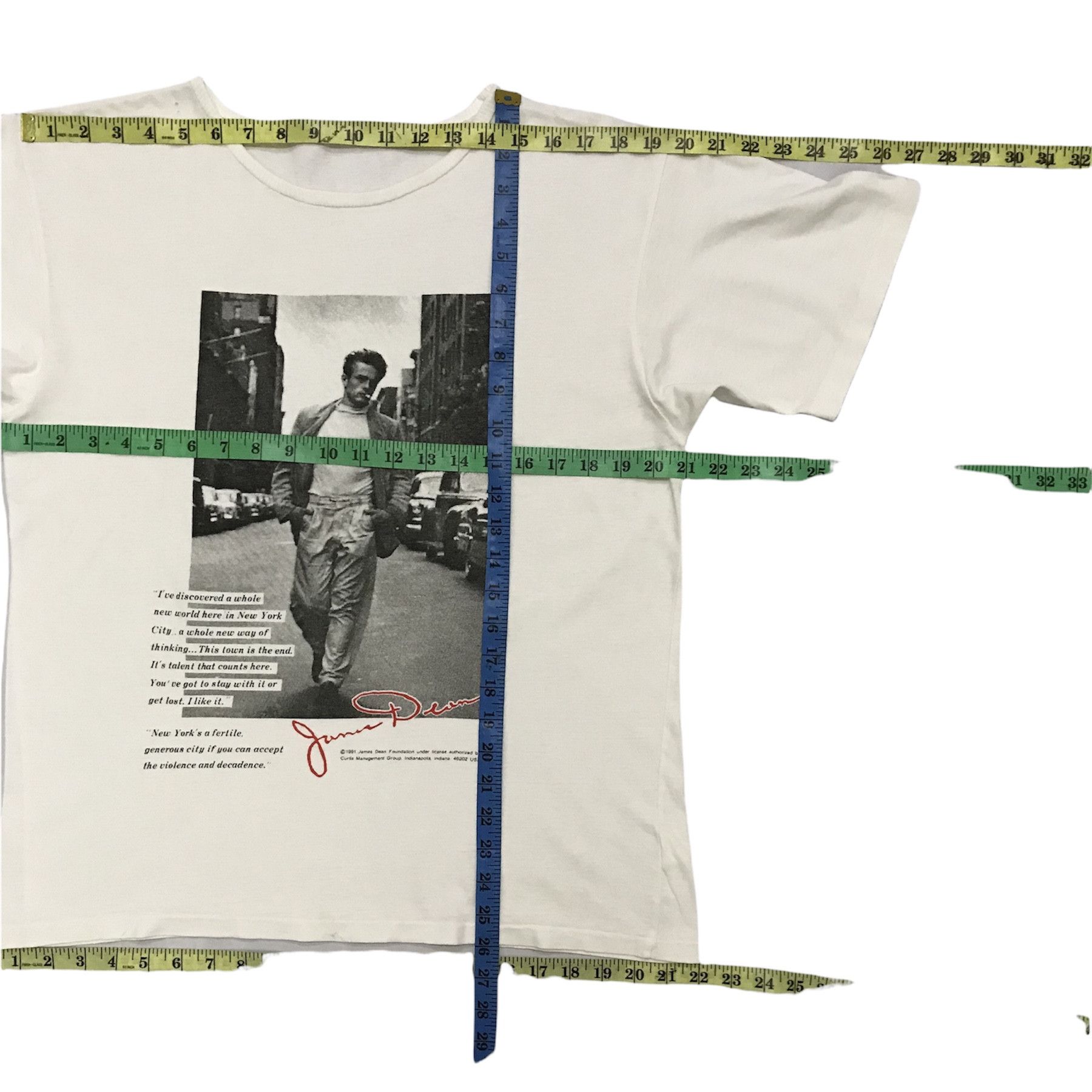 Vintage Vintage 90s James Dean New York Big Logo Portrait Tee Shirt ...