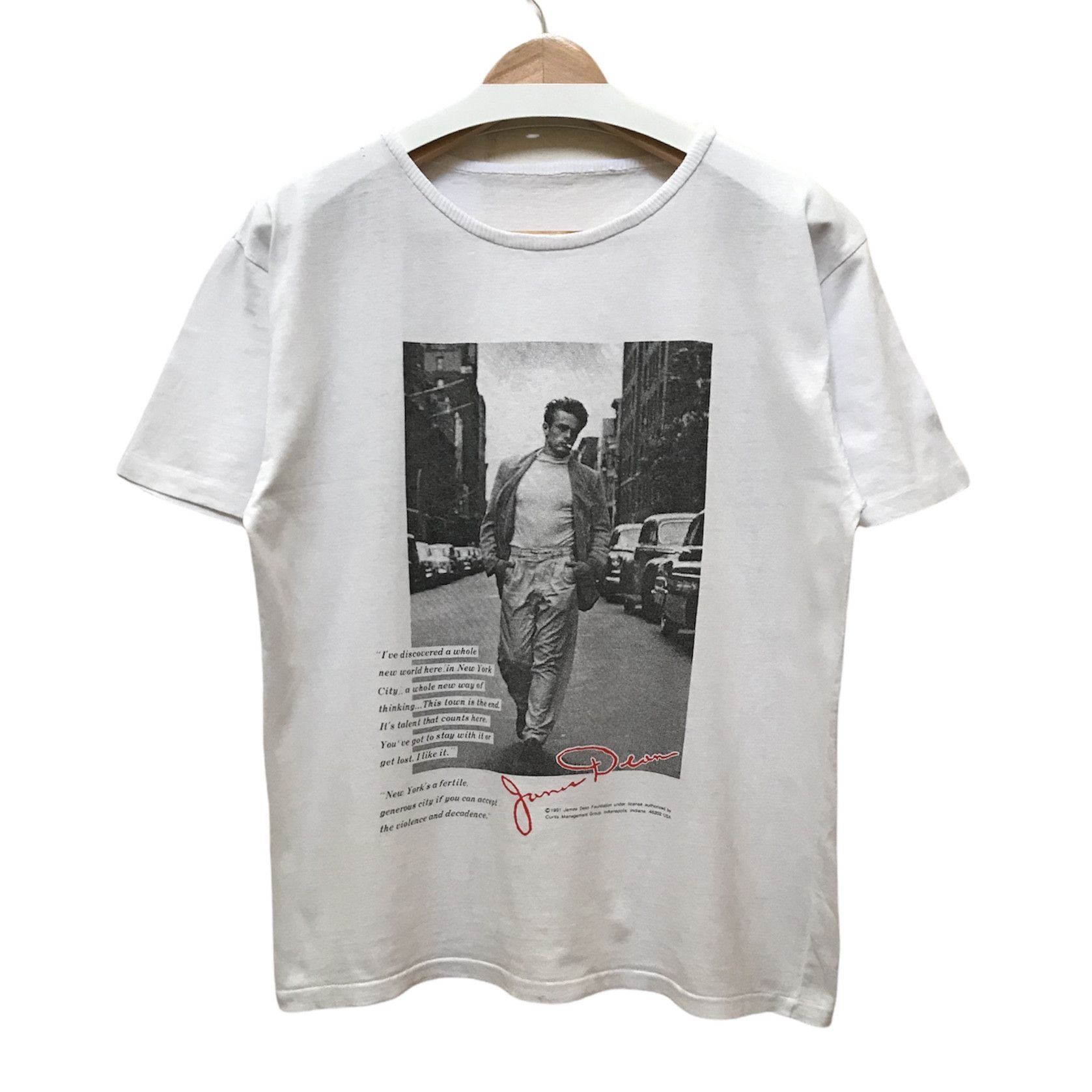Vintage Vintage 90s James Dean New York Big Logo Portrait Tee Shirt ...