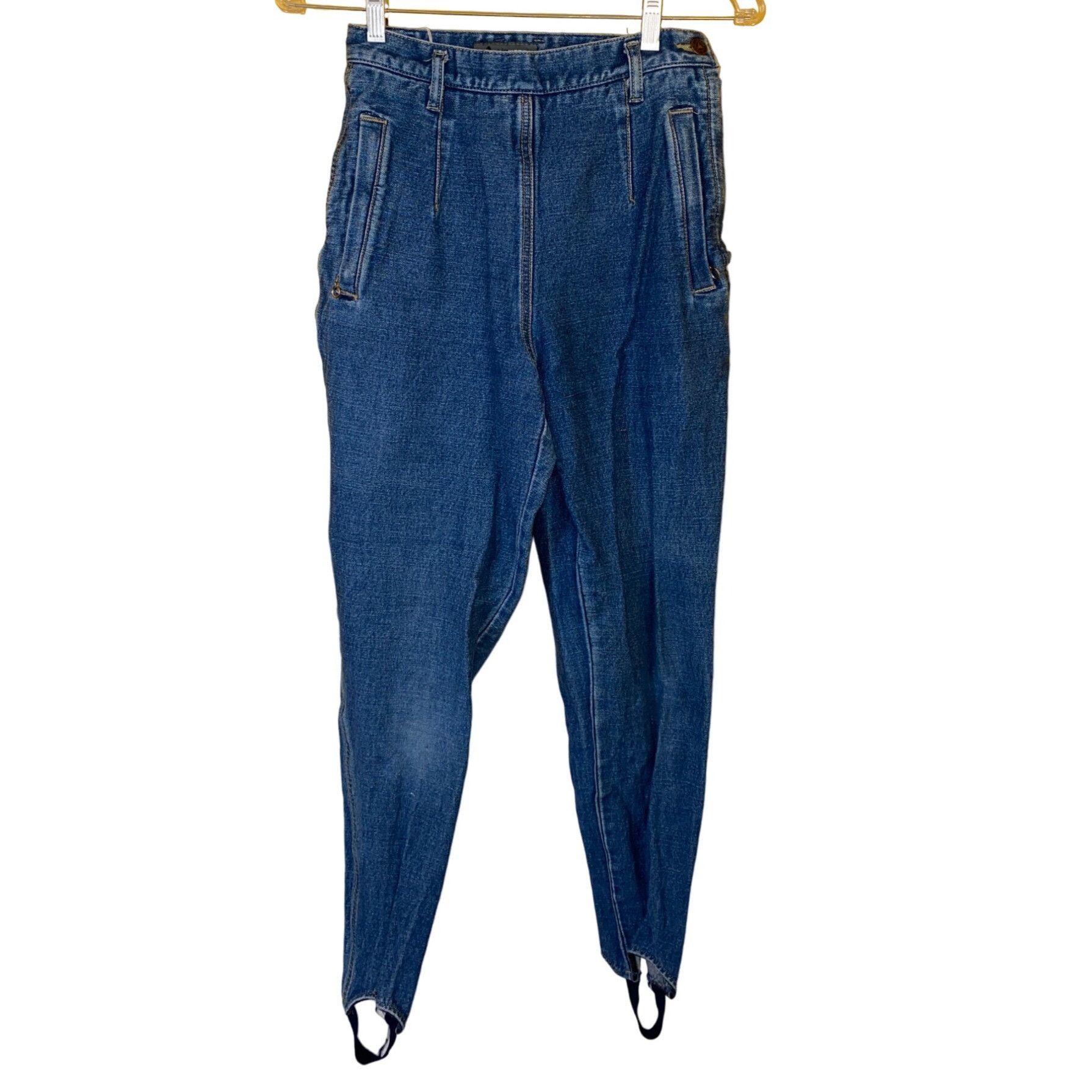 Other LizWear Stirrup Pants 8 Women Jeans Side Zipper Denim Elasti ...