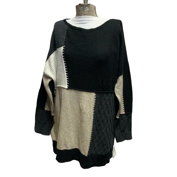 Other Style & Co Women 2X Sweater Scoop-Neck Black Cream Red | Grailed