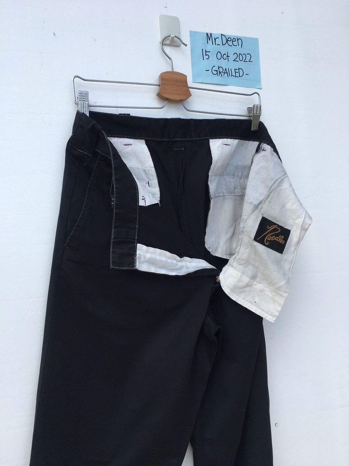 Vintage Rare Vintage 90s Needles Casual Black Talon Zipper Pants | Grailed