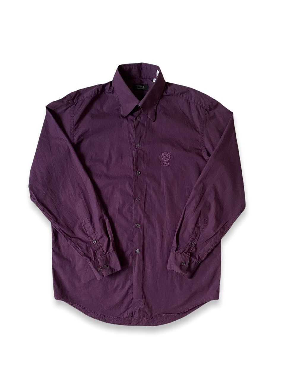 Versace × Vintage Versace Classic V2 Vintage Dark-Purple Button-up ...