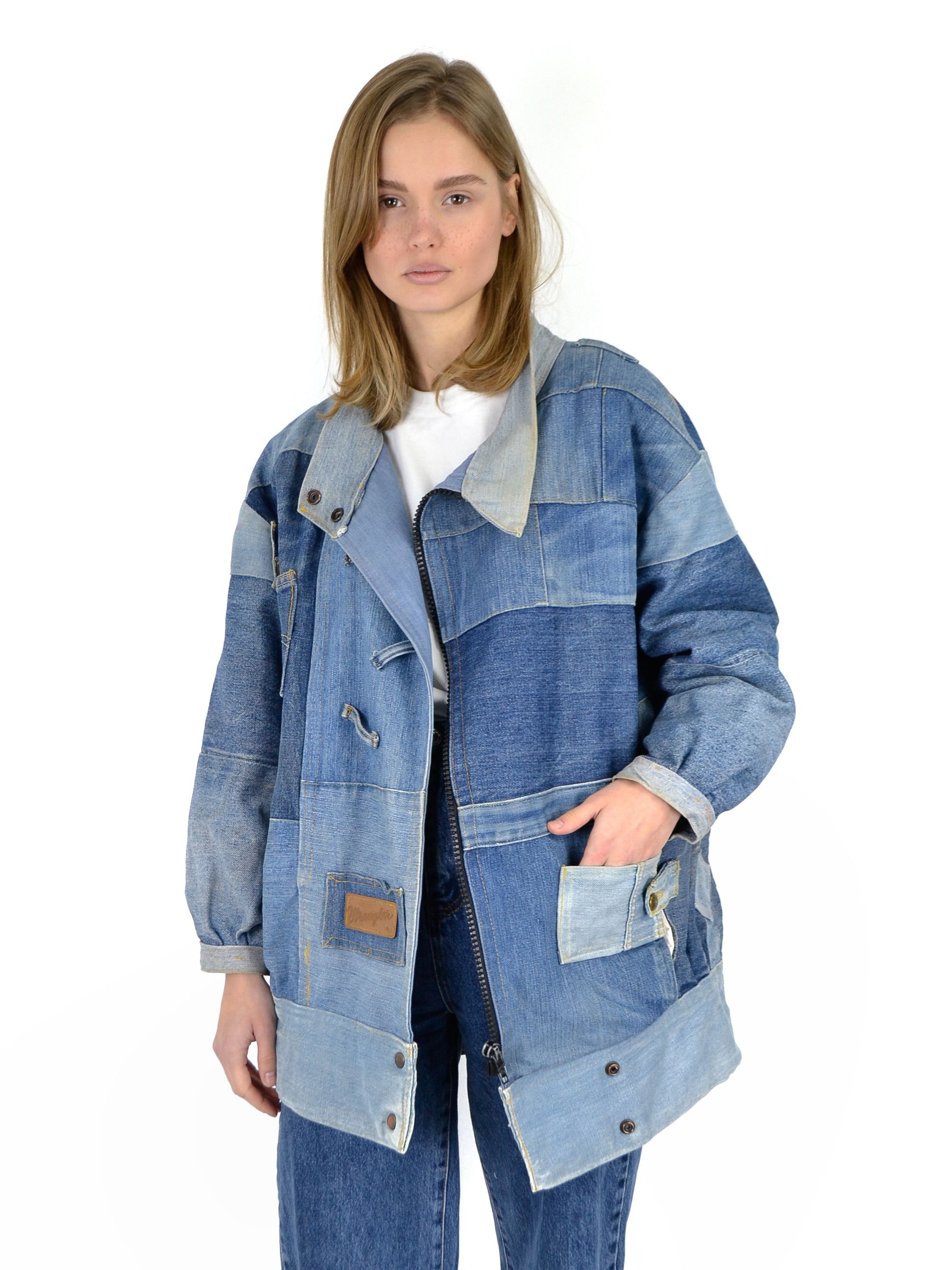Custom Jacket × Denim Jacket × Vintage Vintage Custom Patchwork Denim ...