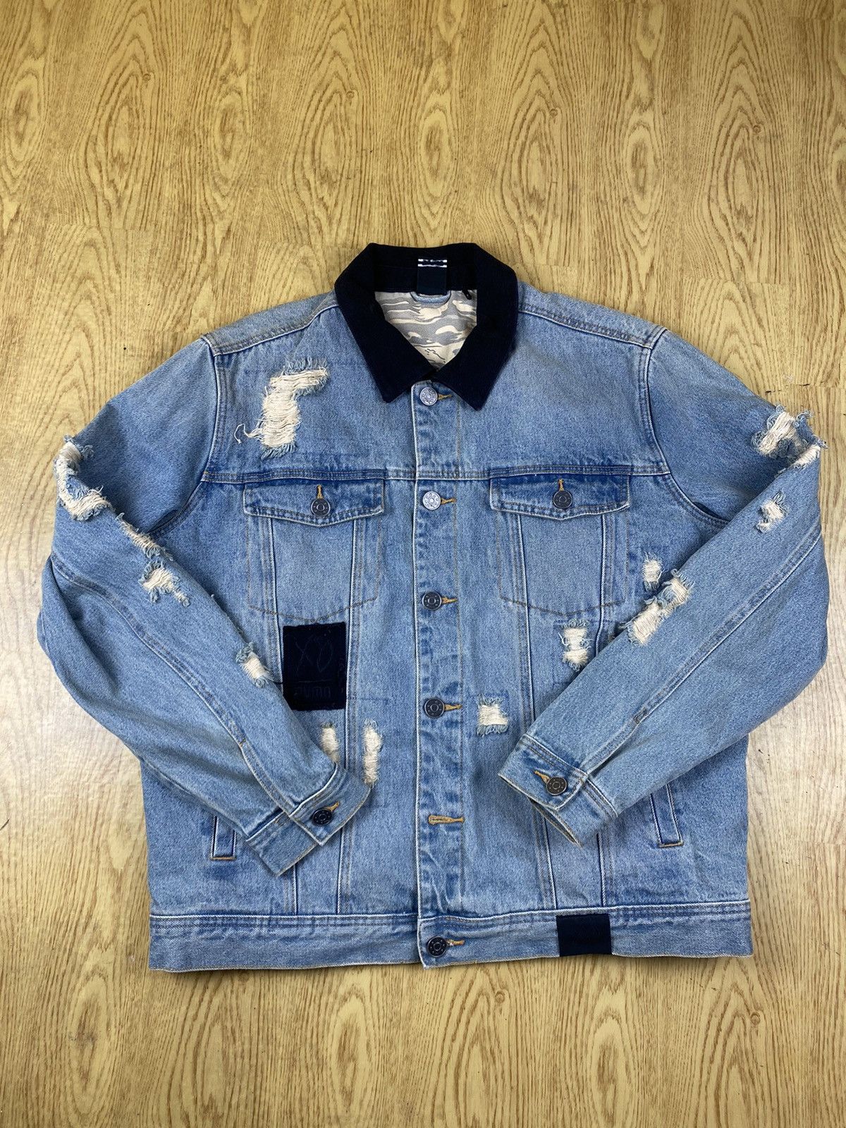 Puma × The Weeknd The Weeknd x Puma Distressed Denim Jacket | Grailed