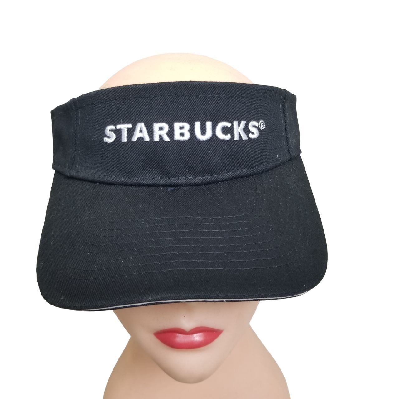 Other Starbucks Black Adjustable Embroidered Employee Visor Hat | Grailed