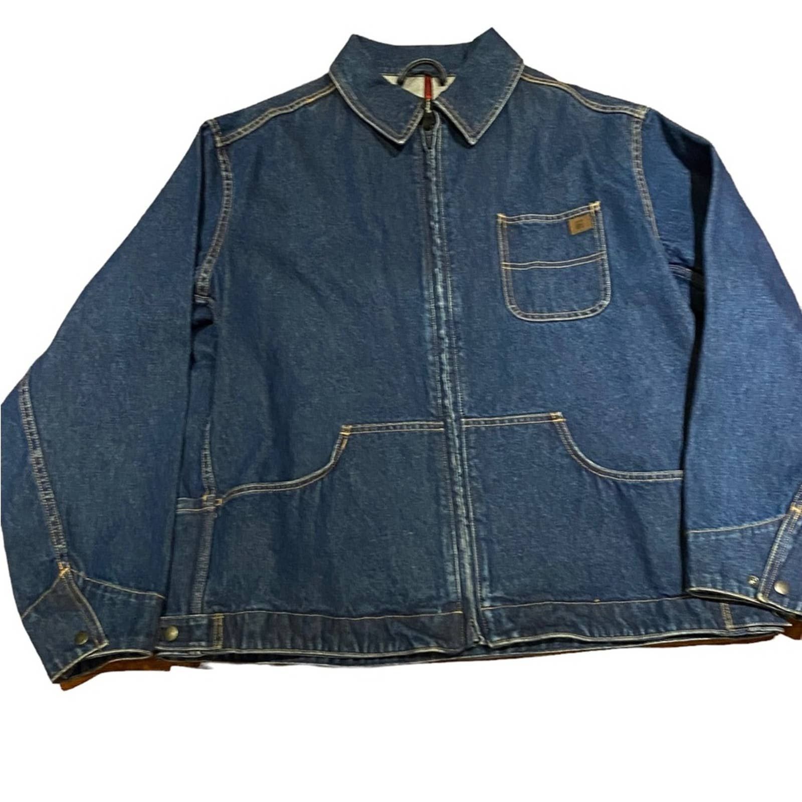 Wrangler Riggs Workware by Wrangler. Mens XL Full Zip Denim Jacket ...