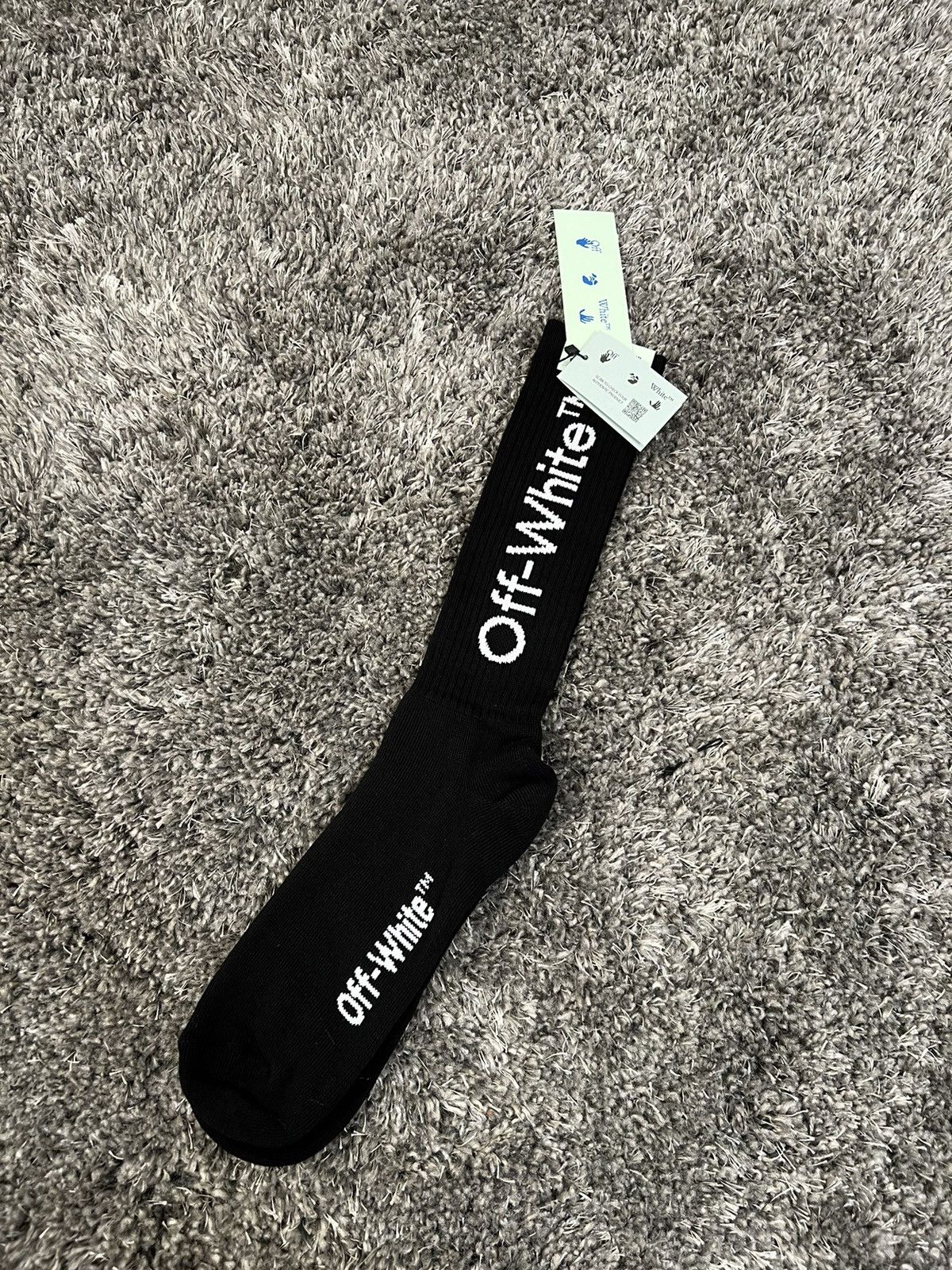 Off-White Off white socks black/white | Grailed
