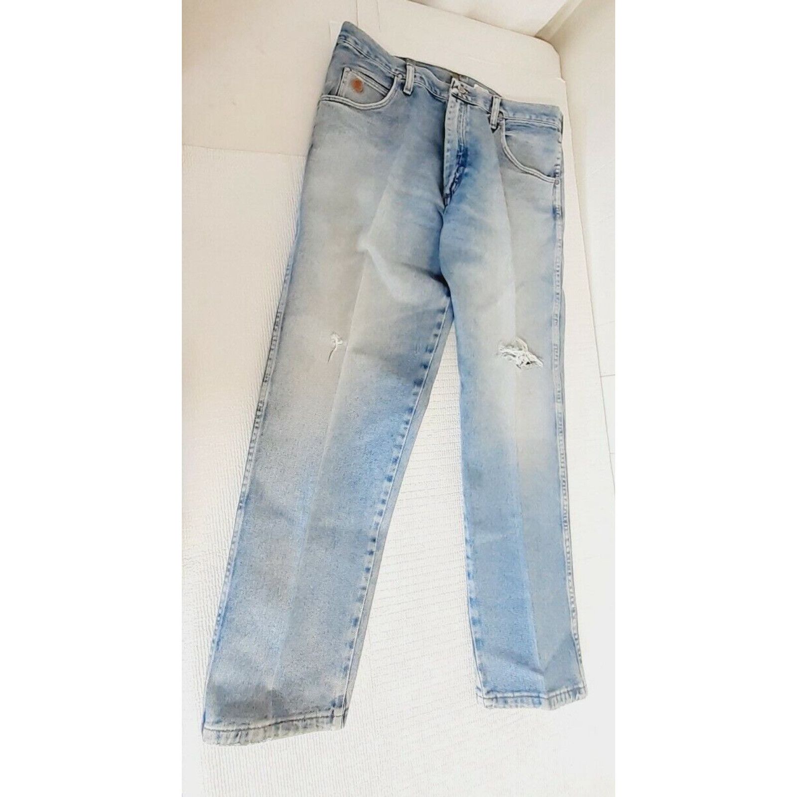 Wrangler Twenty X Wrangler Jeans size 38 X 30 Distressed HEAVY STARCH ...