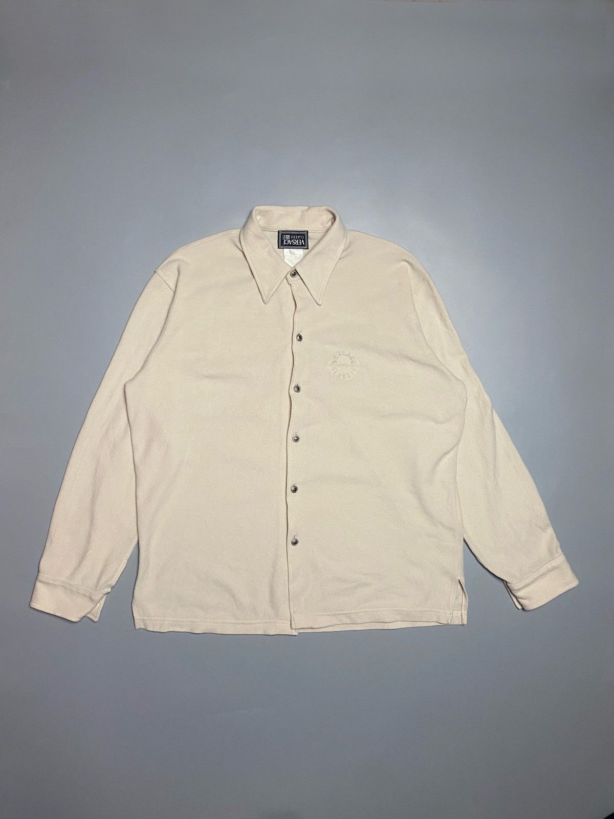 Vintage Versace Classic v2 vintage fleece shirt buttons 90s | Grailed
