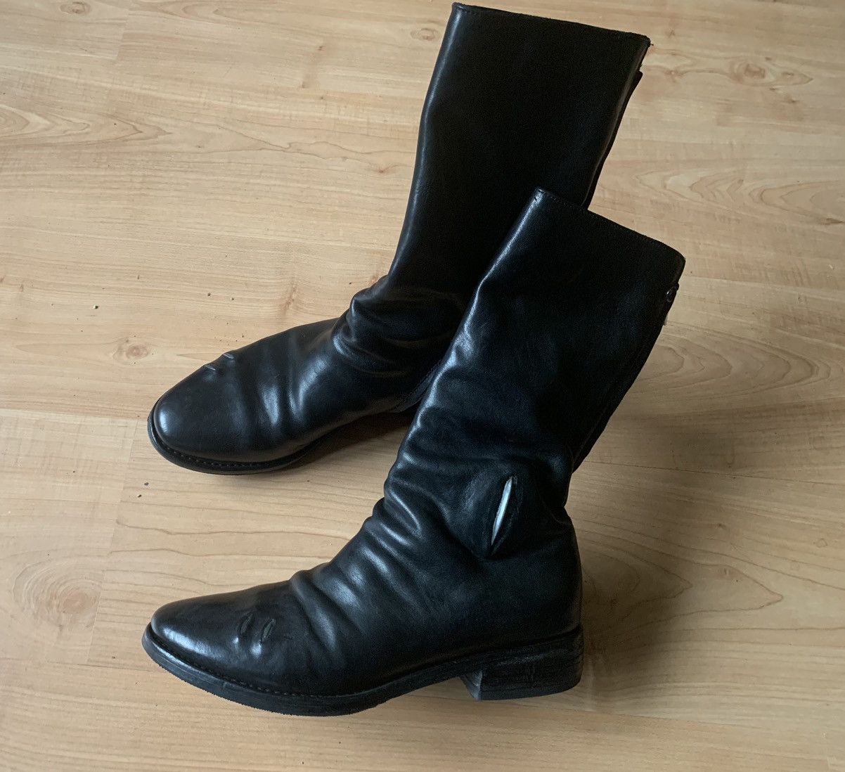 Carol Christian Poell CCP Black Horse Leather Prosthetic Boots ccp 7 ...