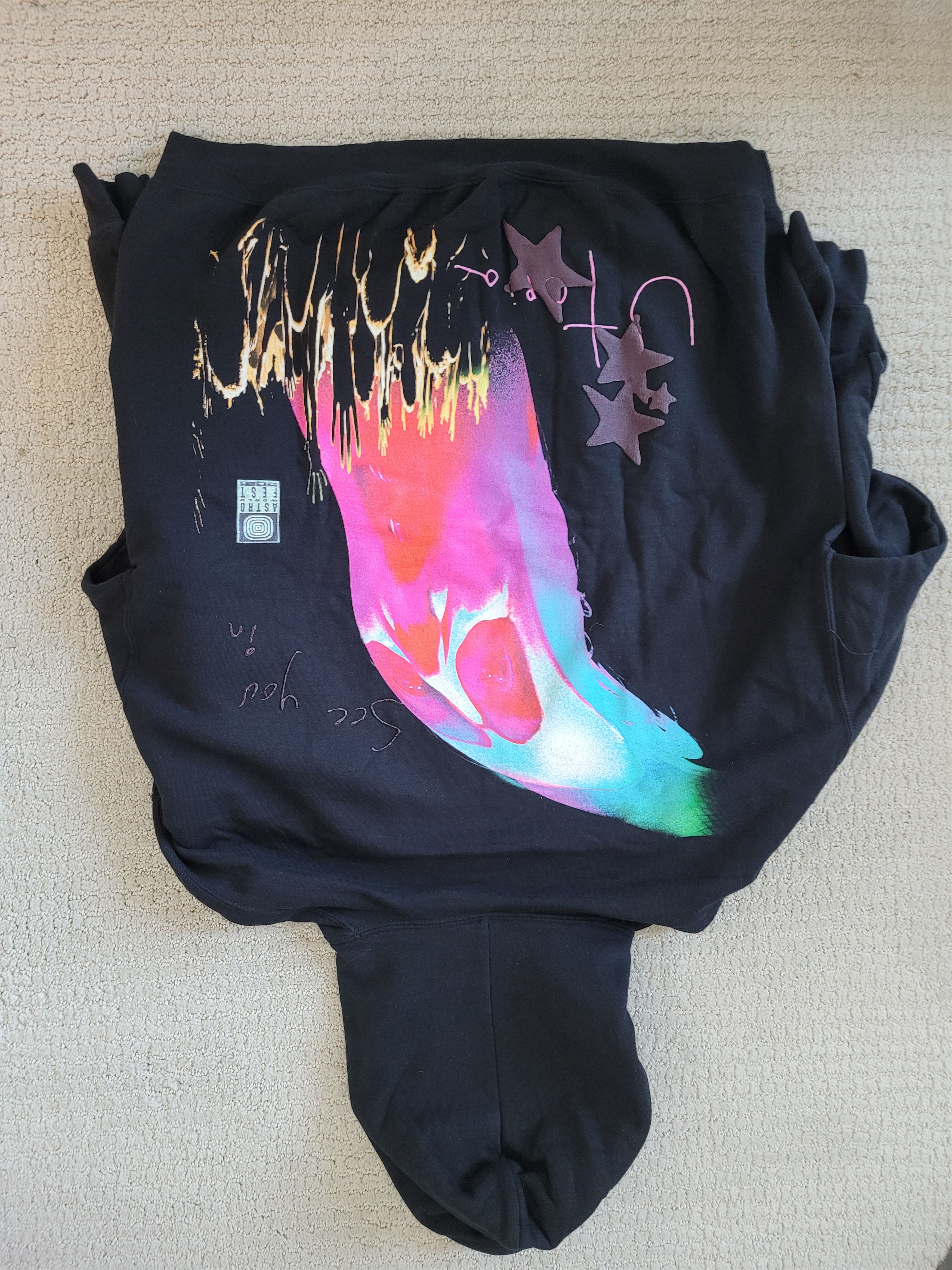 Travis Scott Tavis Scott Astroworld Fest Face Melt Hoodie | Grailed