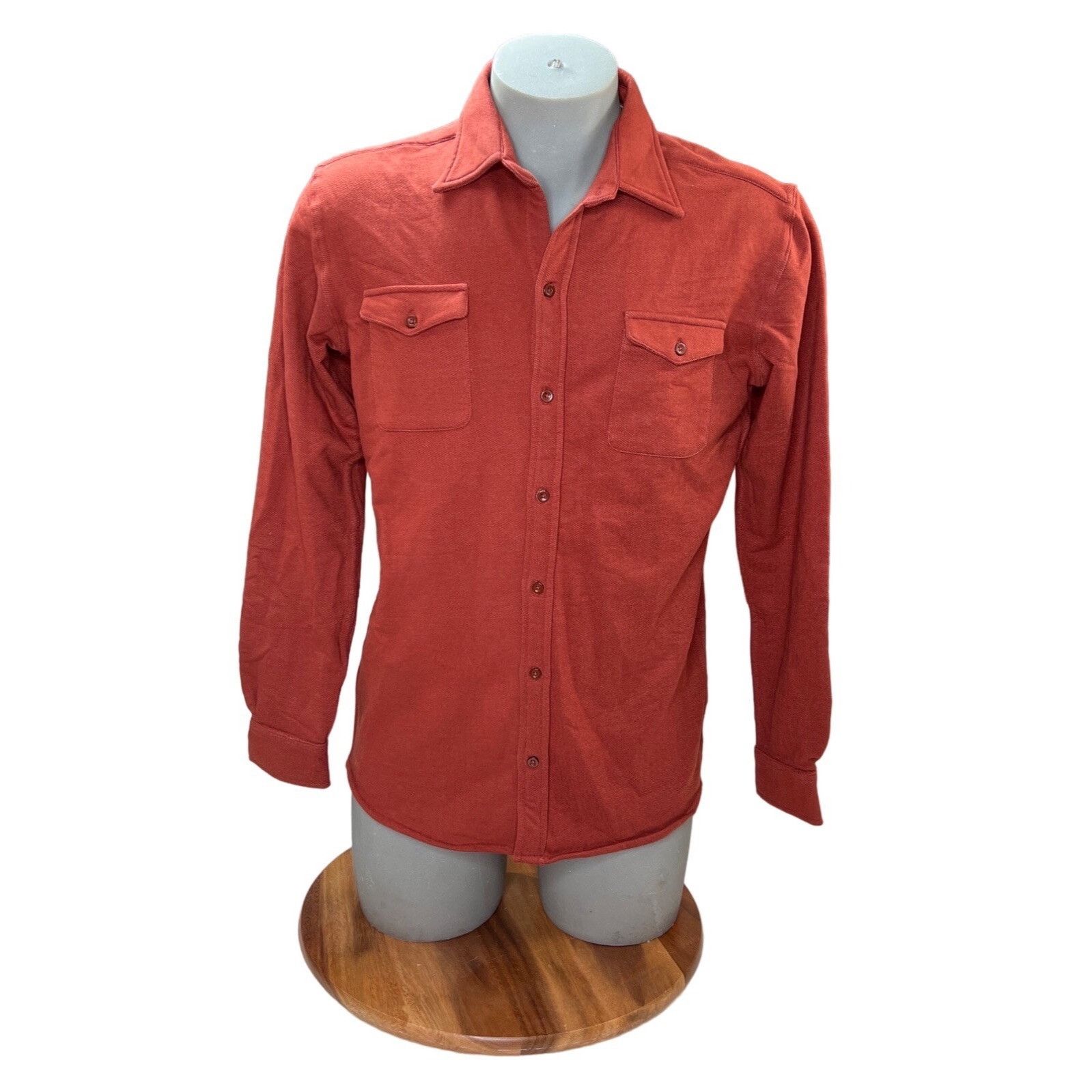 Other Normal Brand Knit Long Sleeve Workman Shirt Rust Size M | Grailed