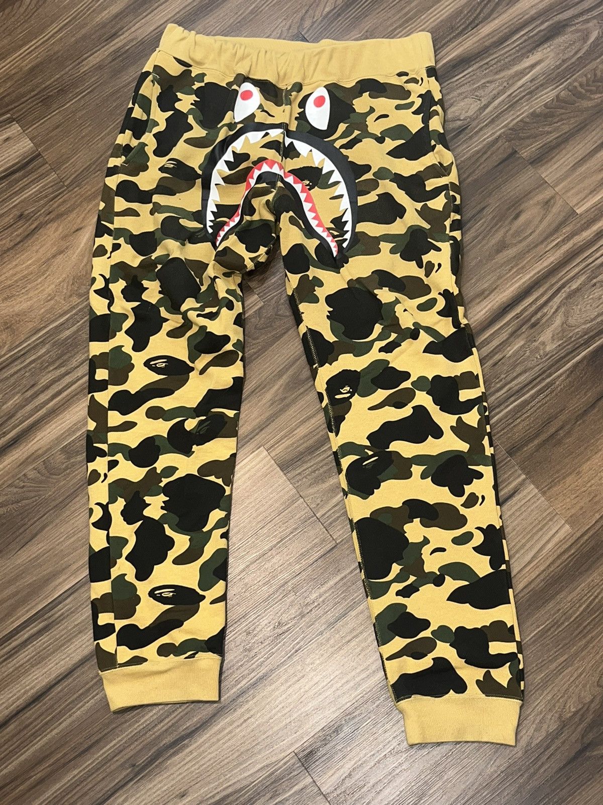 Bape Bape shark logo sweatpants | Grailed