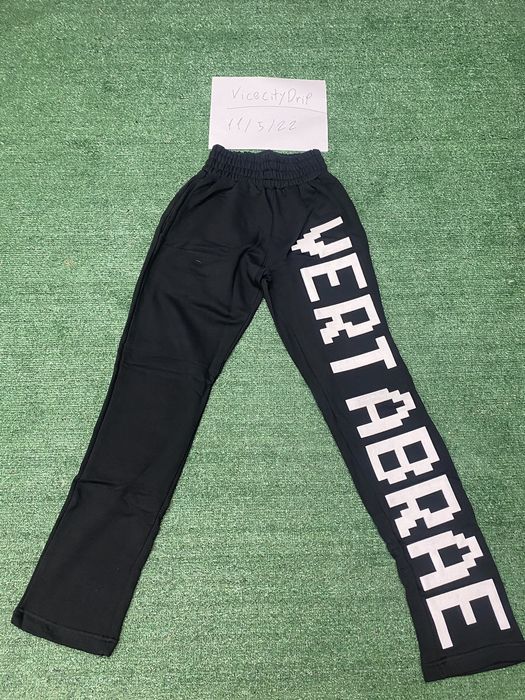 Vertabrae Vertebrae Straight Legged Sweatpants Black/White | Grailed