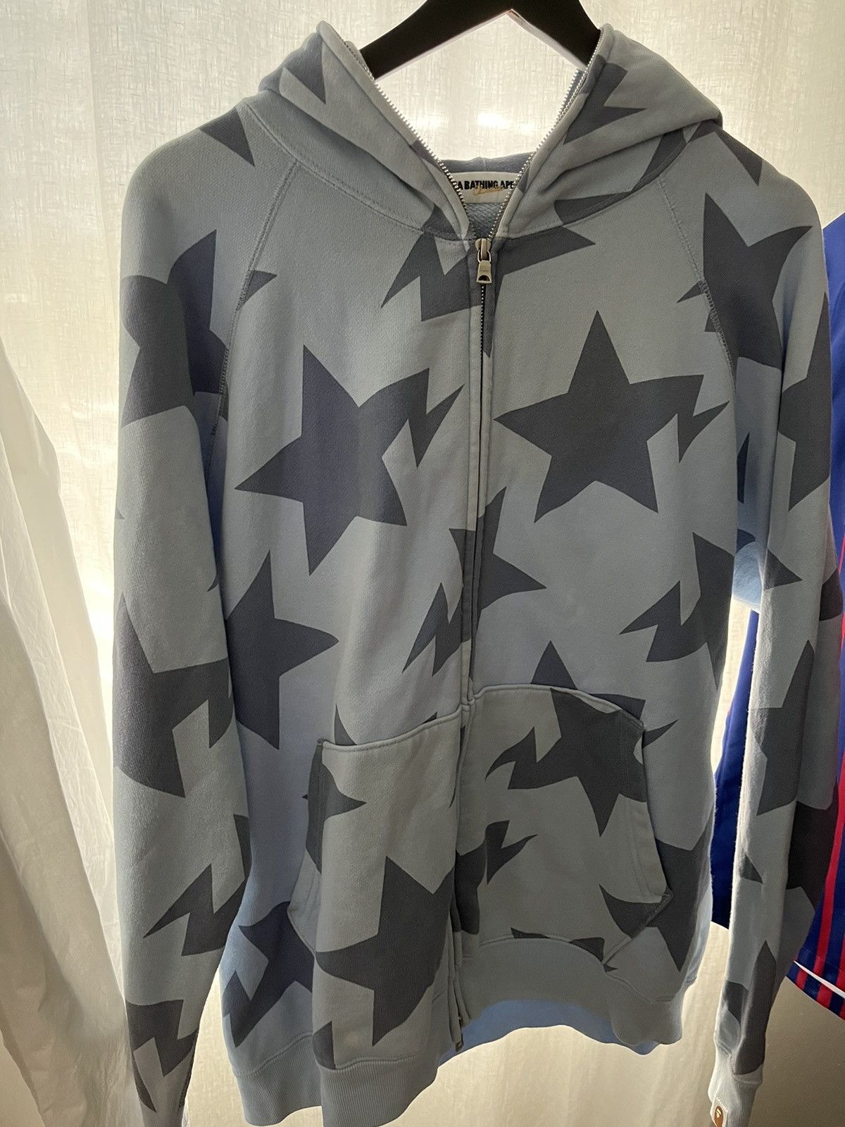 Bape OG Bapesta Baby-Blue Zip-Up Hoodie | Grailed