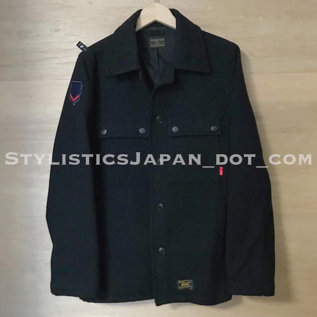 Wtaps [L] WTAPS 12AW WOOL CPO JACKET BLACK | Grailed