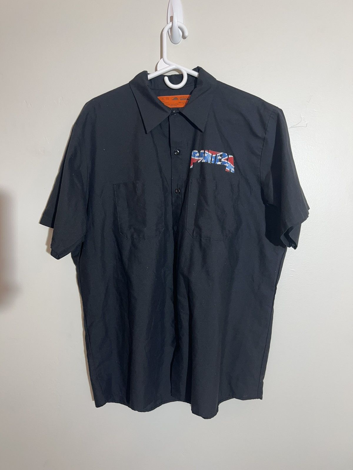 Vintage 2001 Pantera Confederate Flag Button Up Short Sleeve | Grailed