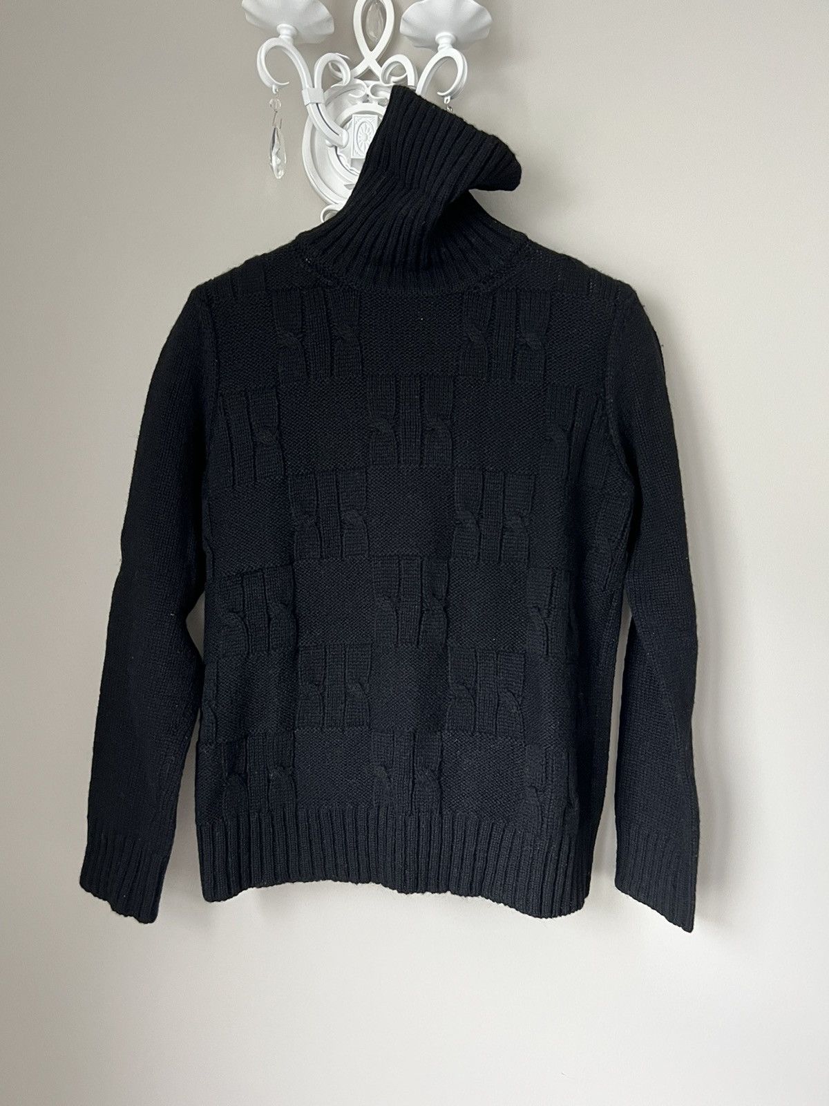 Number (N)ine Patchwork Cable-Knit Turtleneck | Grailed