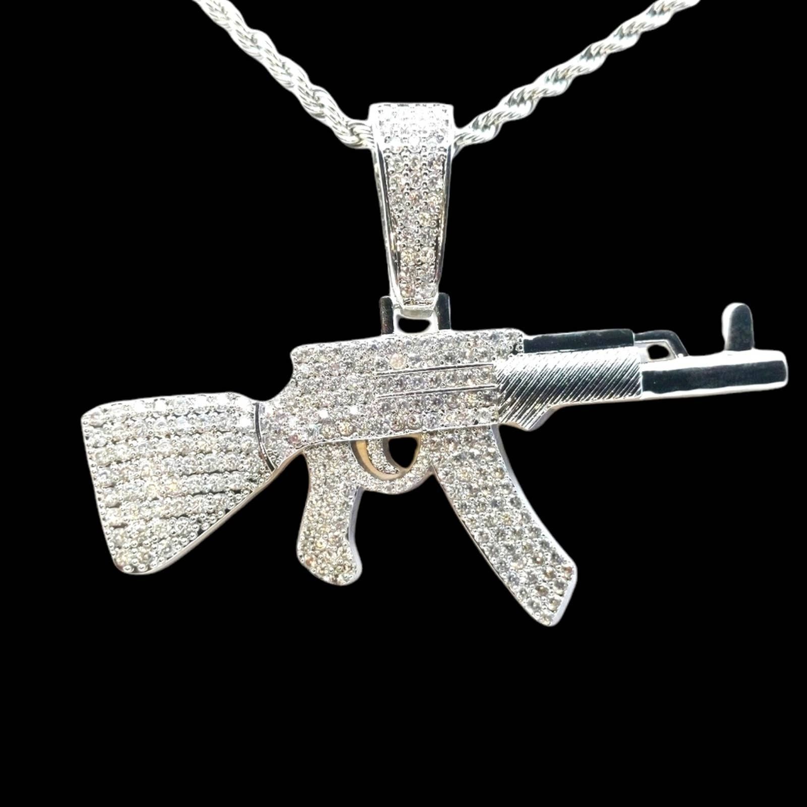Custom 24"Rope Chain - White Gold Finish AK47 | Grailed