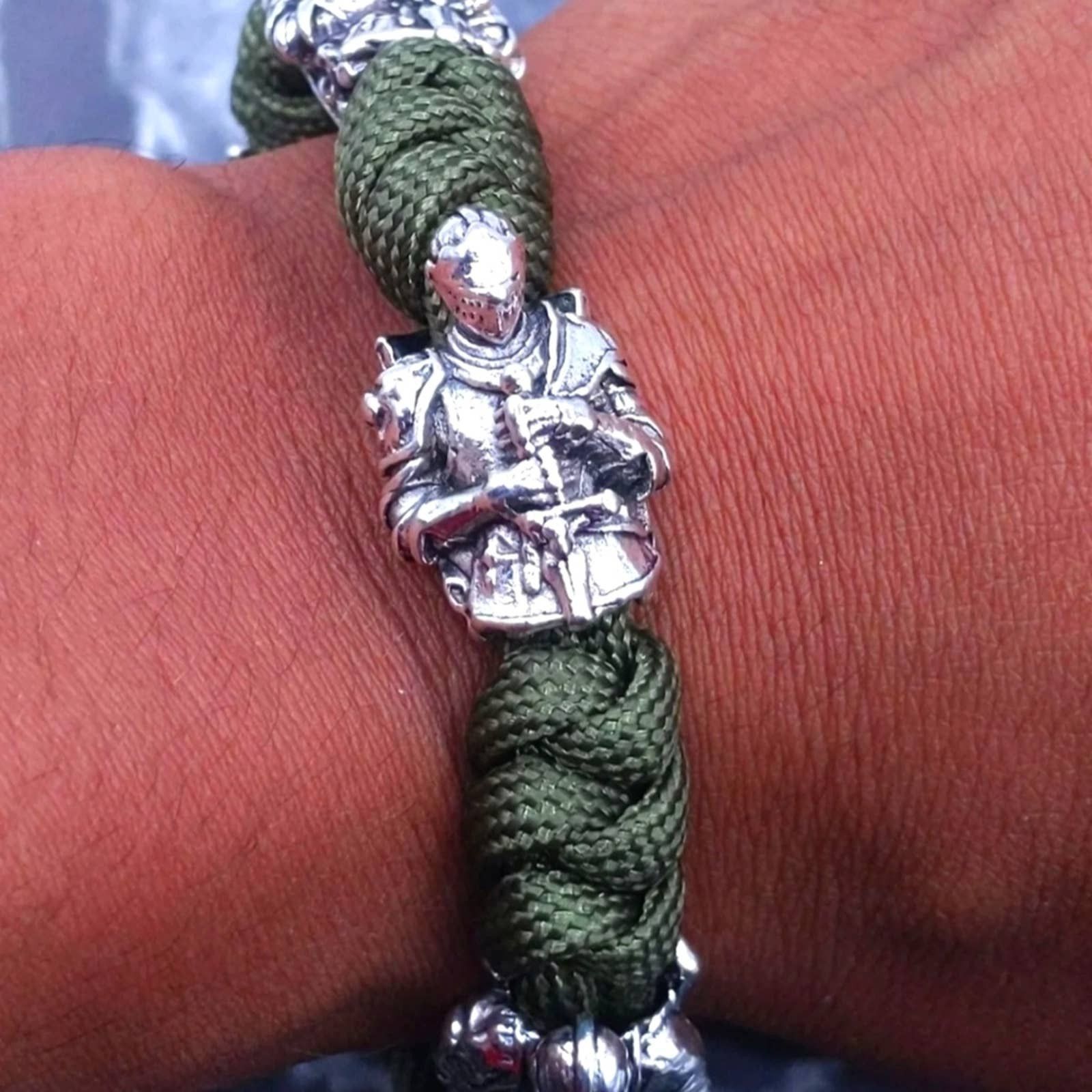 Custom Righteous Knight Army Green Bracelet | Grailed