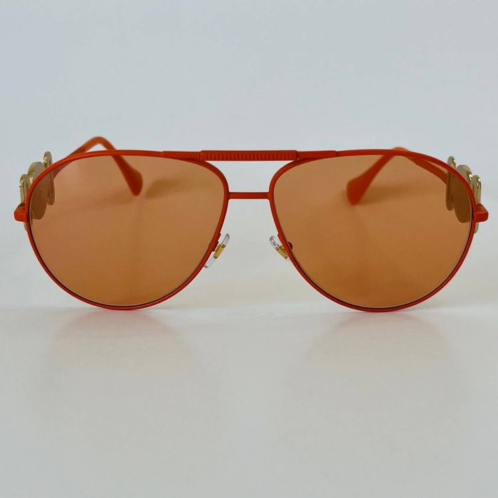 Versace VERSACE Sunglasses MOD.2249 Aviator Orange Frame | Grailed