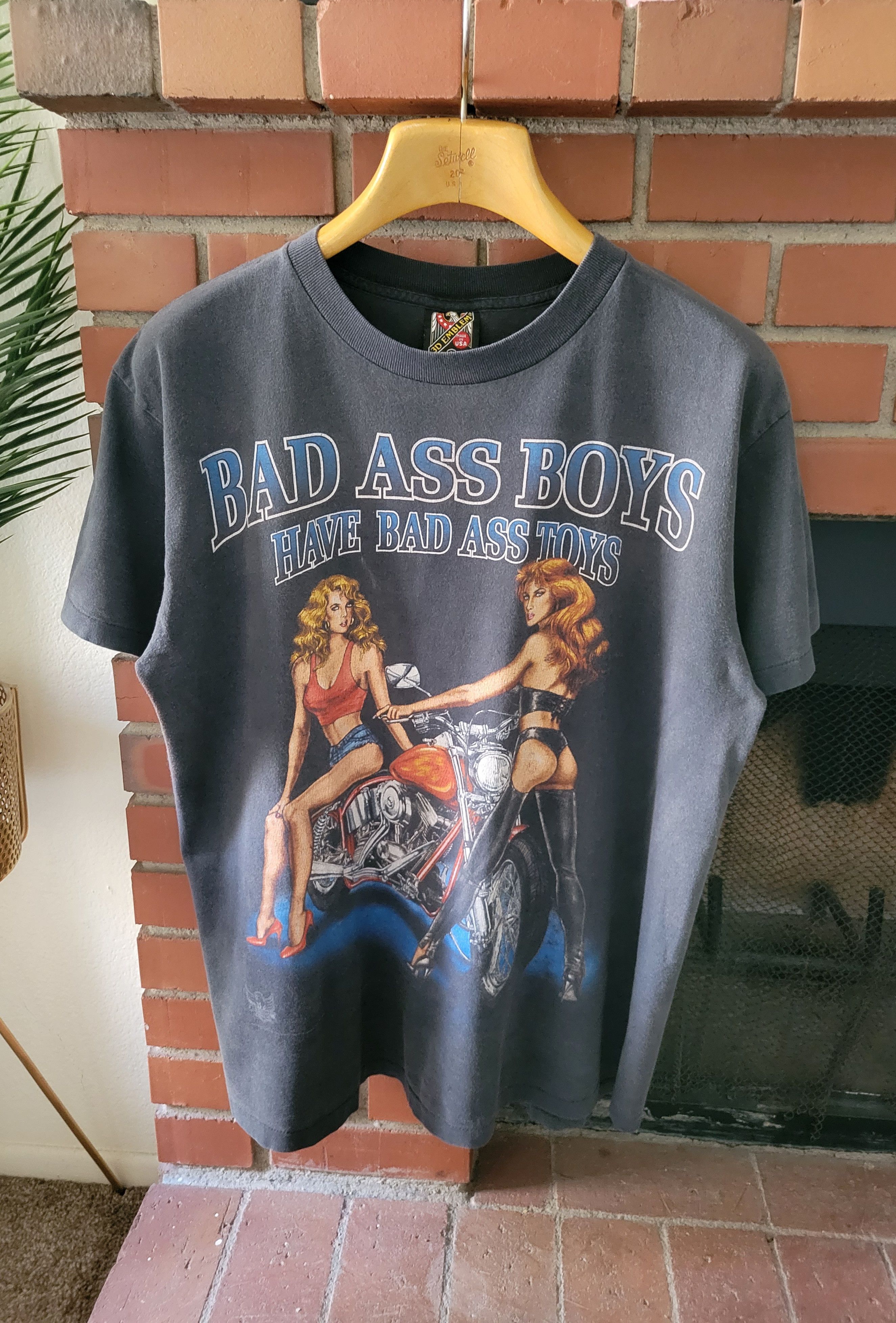 Harley Davidson × Vintage Vintage 3D emblem bad ass boys have bad ass ...