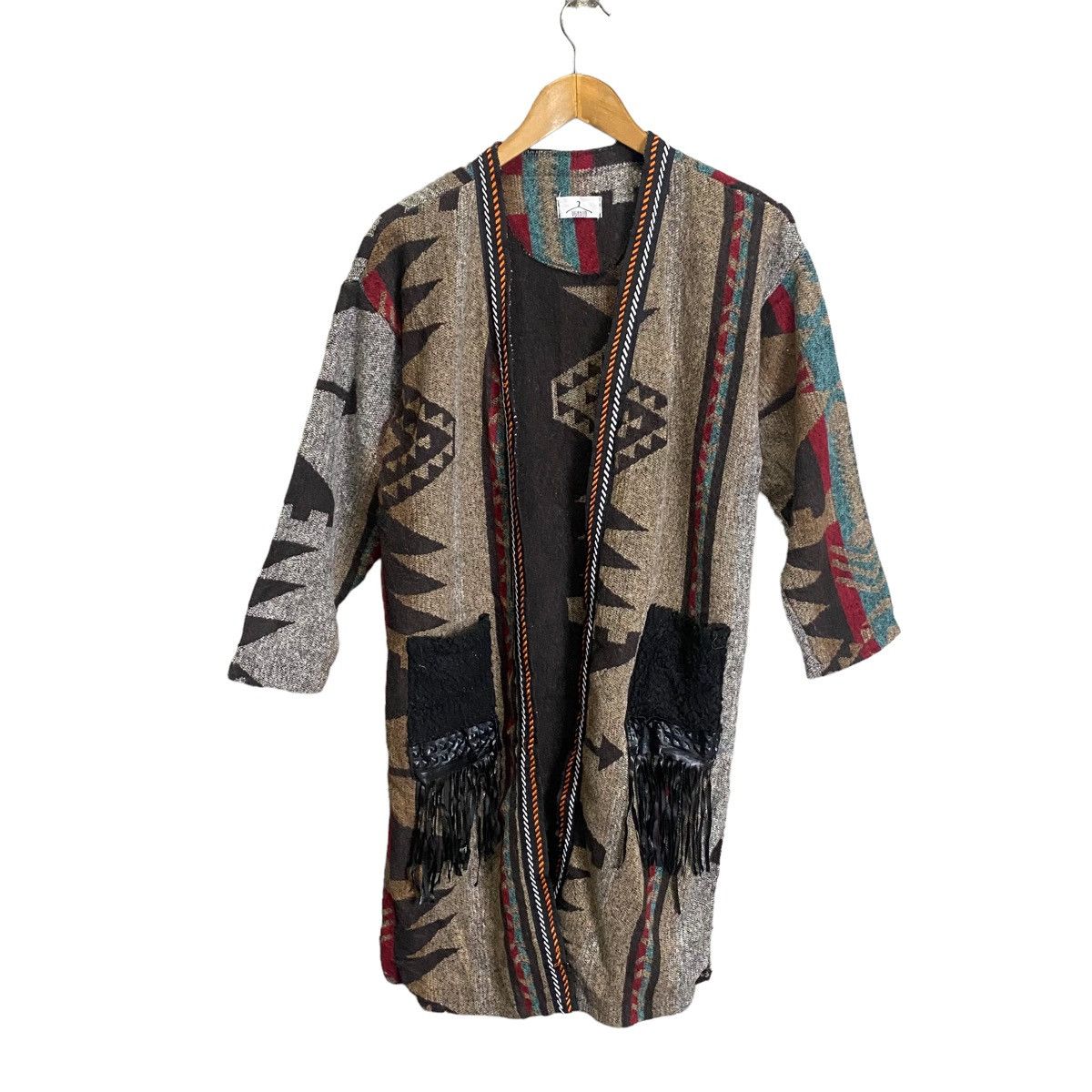 Native × Navajo × Vintage Aztec wool cardigan native navajo | Grailed