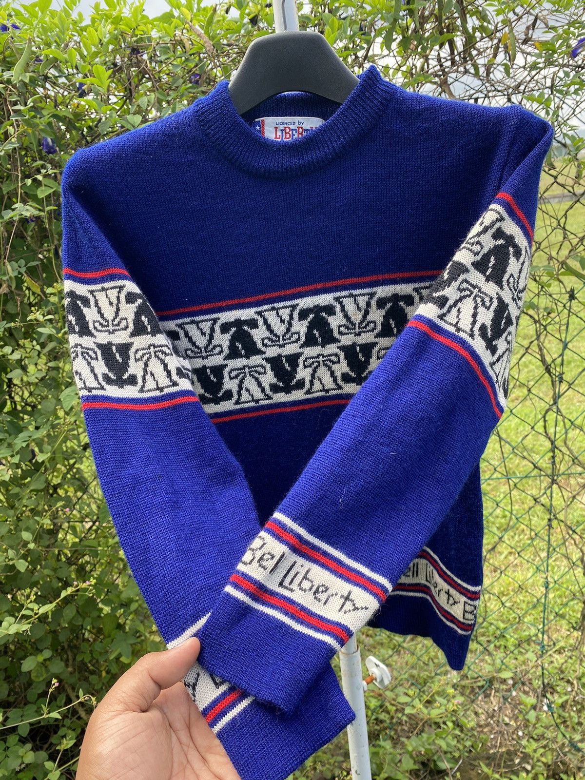 Coloured Cable Knit Sweater × Liberty × Vintage Liberty Bell Ski Wear ...