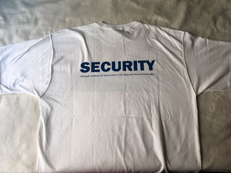 Microsoft Vintage Windows XP Security White T-Shirt | Grailed