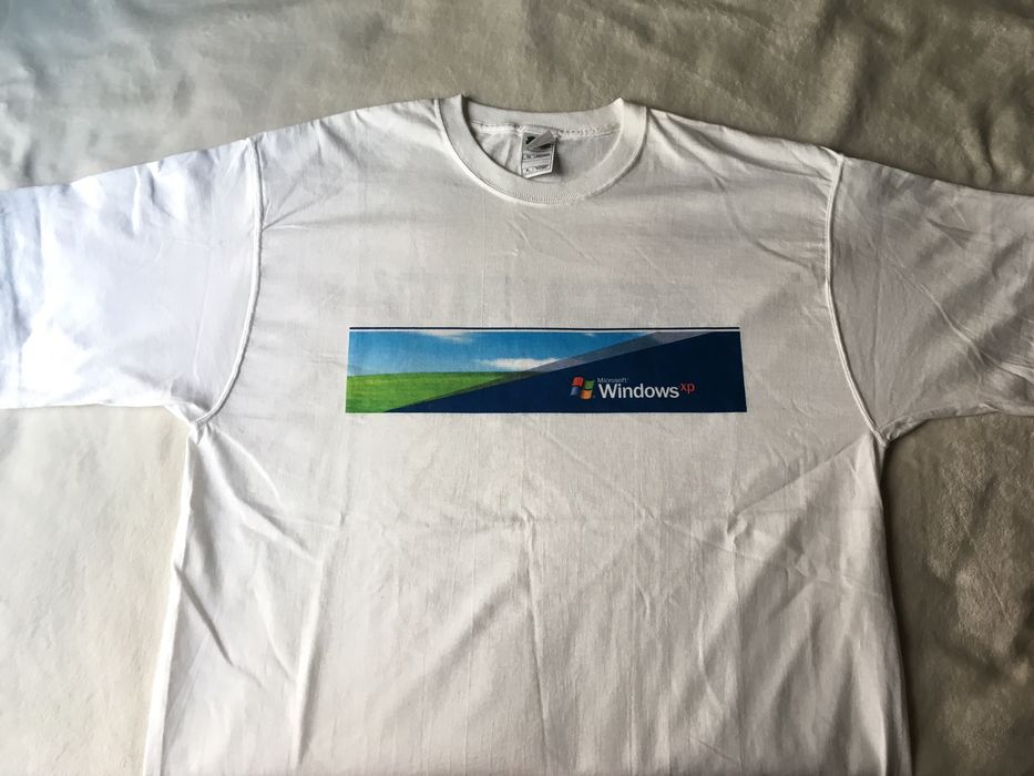 Microsoft Vintage Windows XP Security White T-Shirt | Grailed