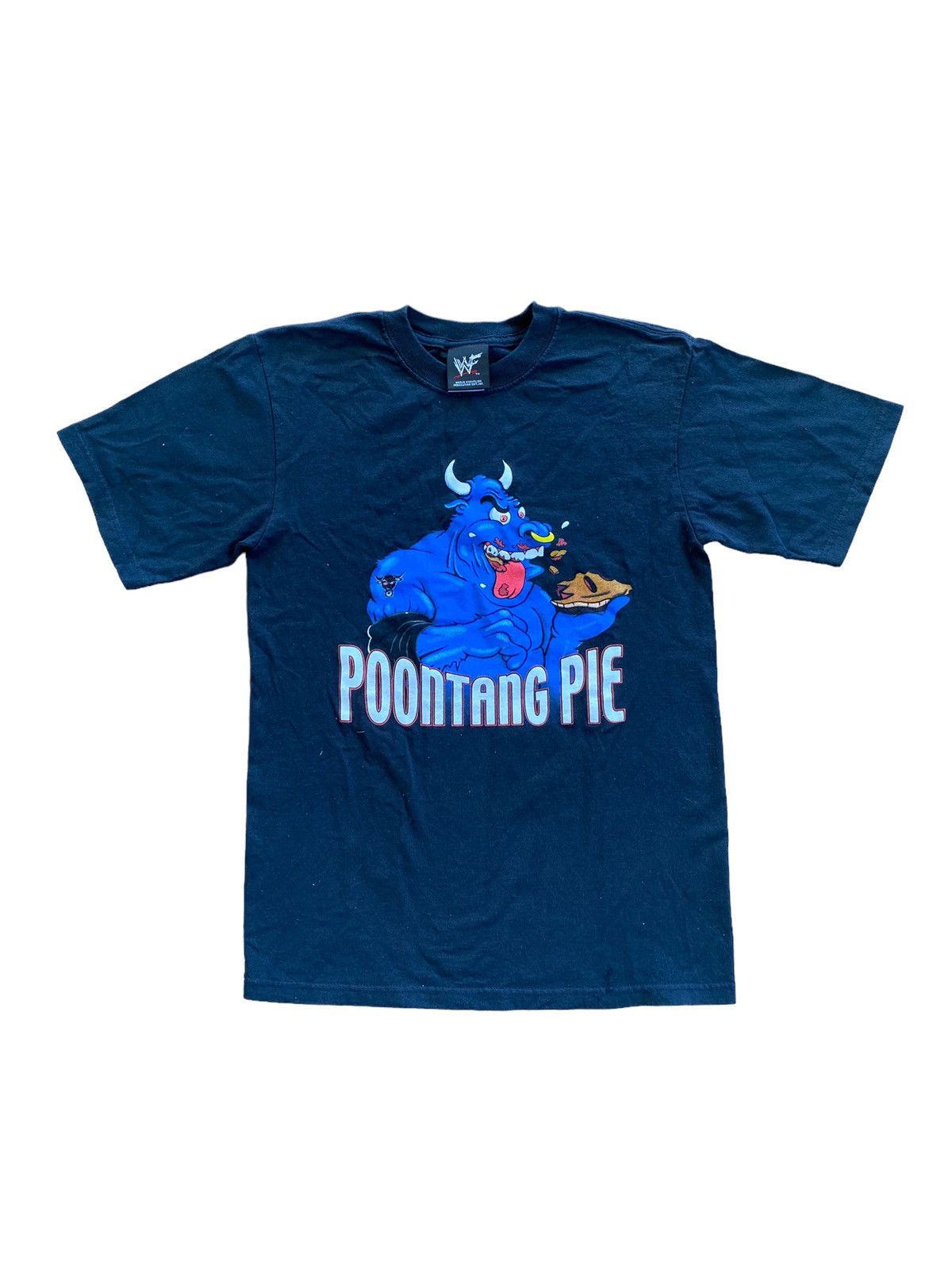 Vintage Vintage 2000 The Rock WWF / WWE Poontang Pie Mens T-Shirt S ...