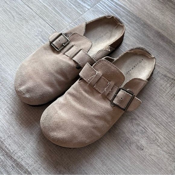 Airwalk Birkenstock *DUPES* Airwalk Suede Leather Boston Clogs | Grailed