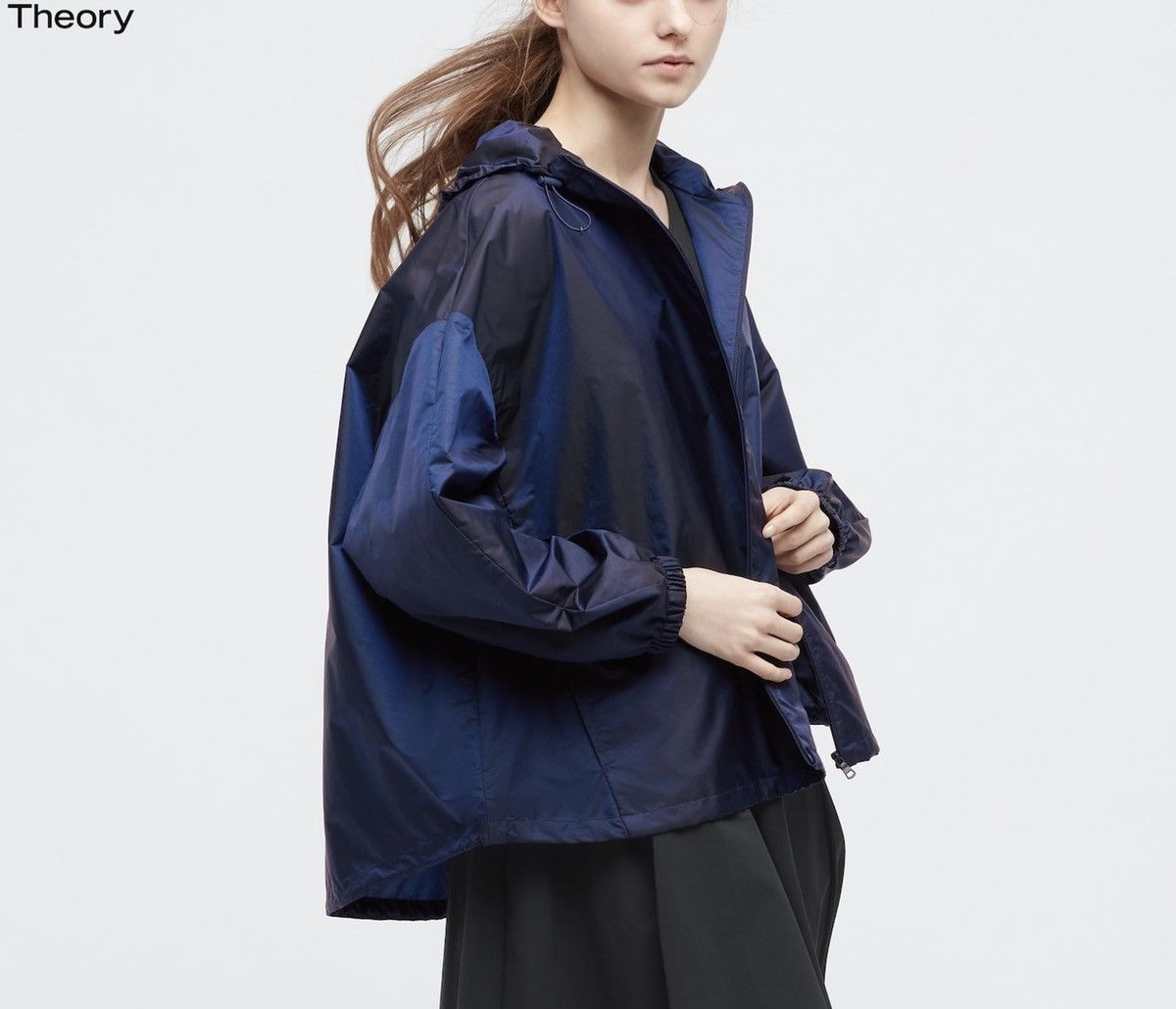 Theory × Uniqlo Theory nylon lightweight uniqlo parka jacket medium | Grailed