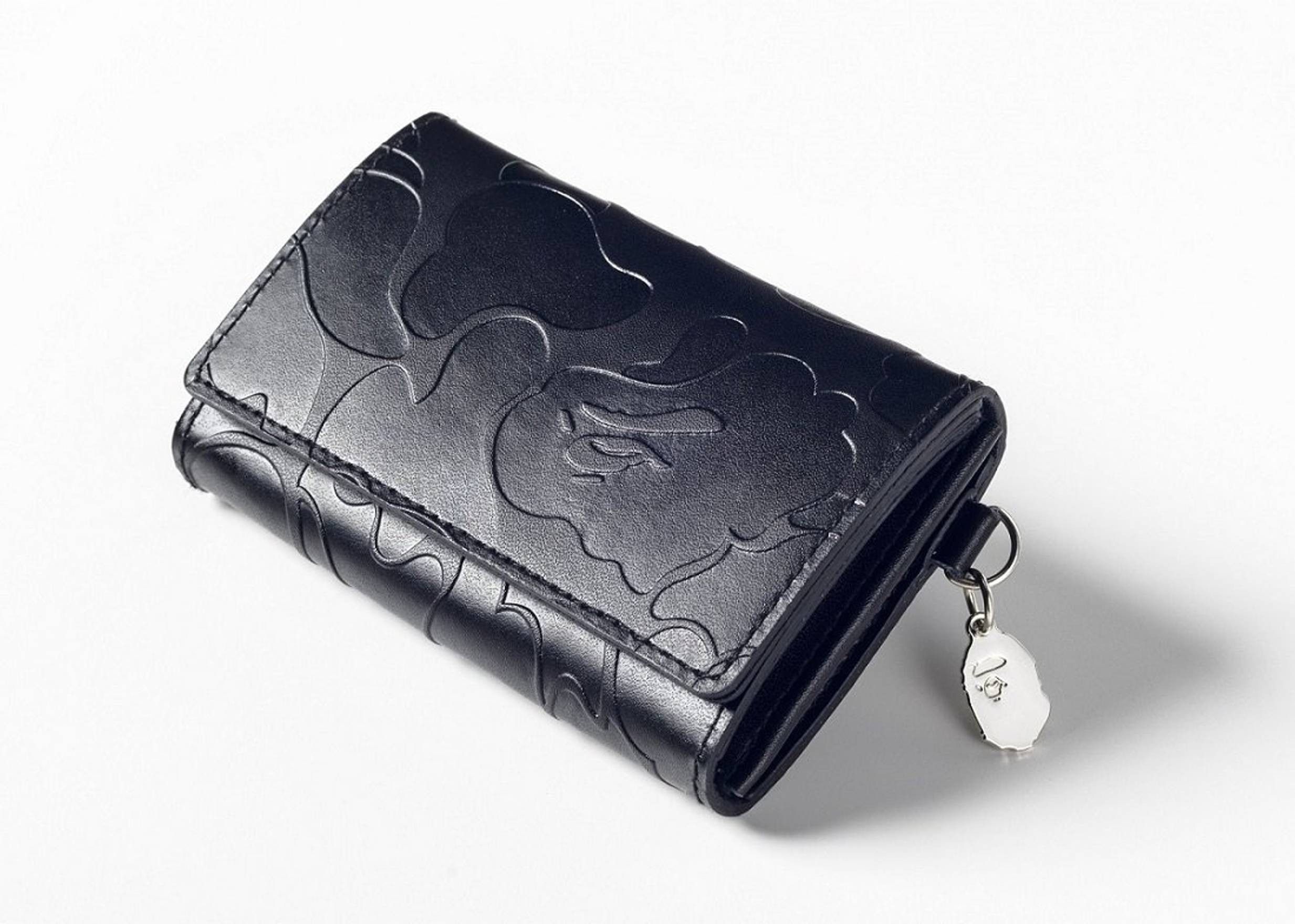 Bape 💥 BAPE Embossed Camo Logo Card Case + Key Holder Wallet | Grailed