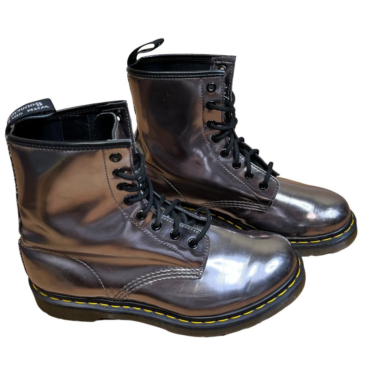 Dr. Martens Dr Martens Platinum Metallic Combat Boots | Grailed