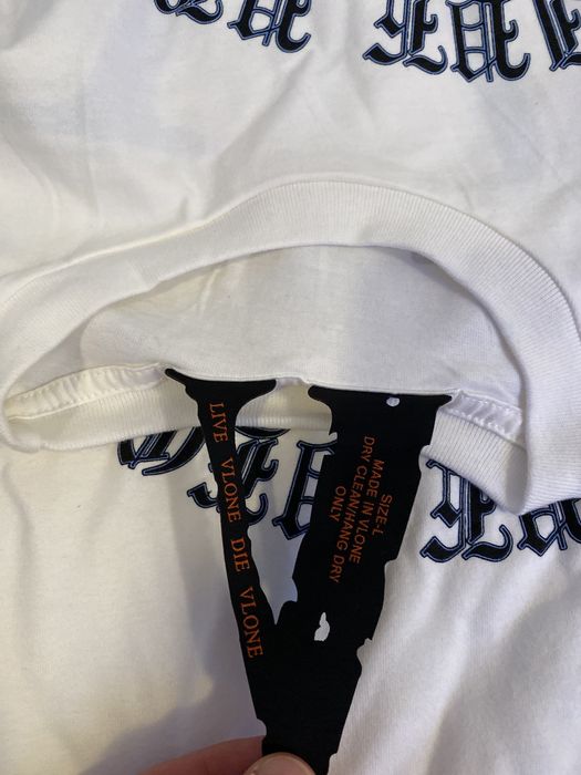Vlone Blue and white vlone t shirt | Grailed