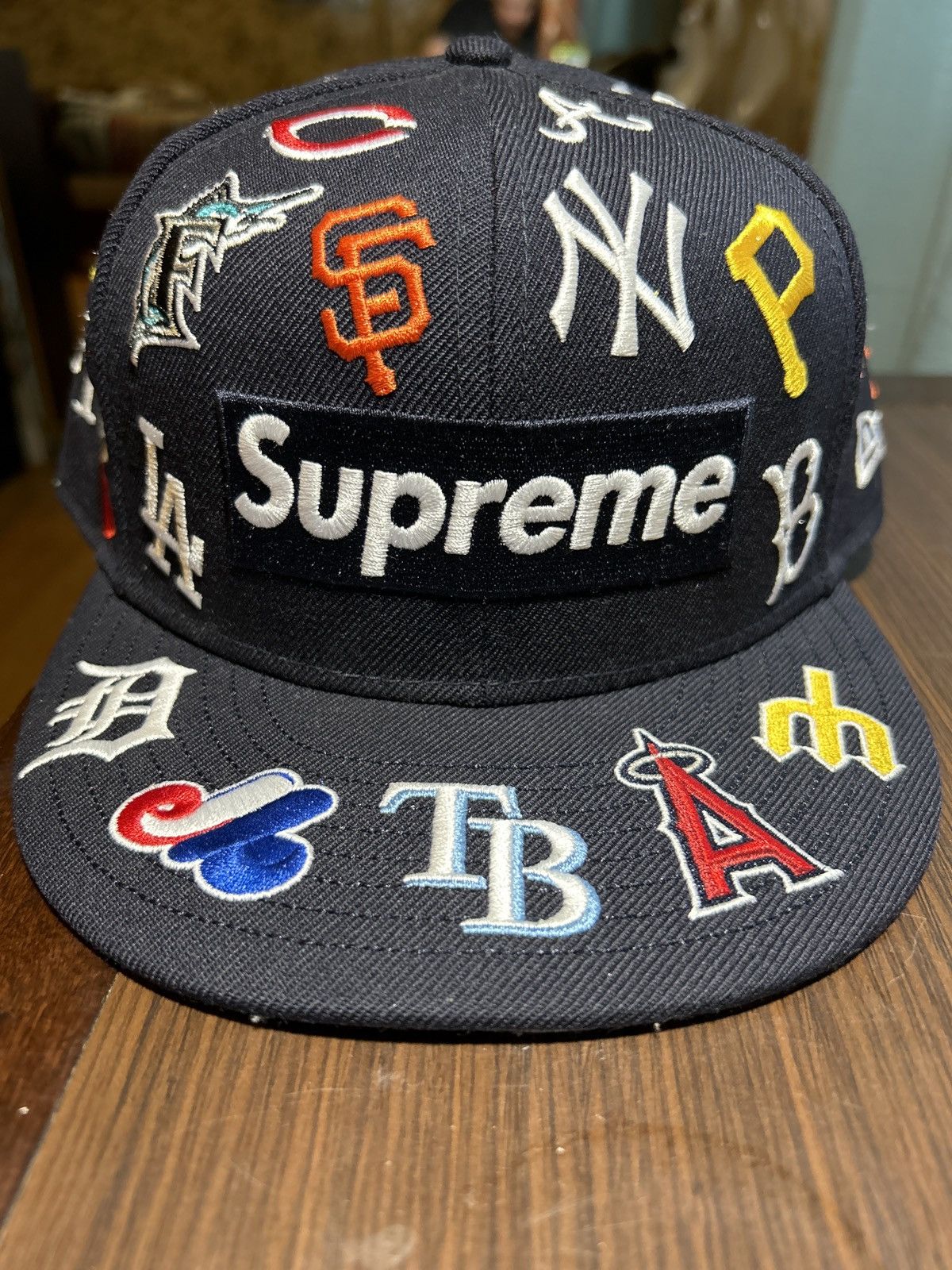 MLB × New Era × Supreme Supreme X New Era X MLB Team Logos Fitted Hat ...