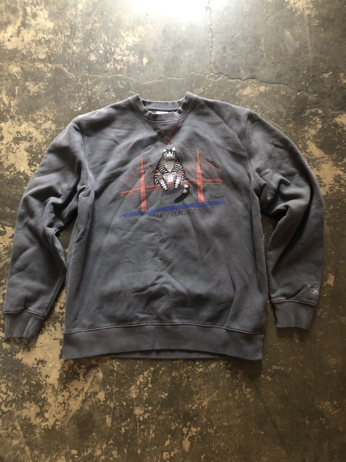 Vintage San Francisco Golden Gate Bridge Fat Cat Crewneck | Grailed
