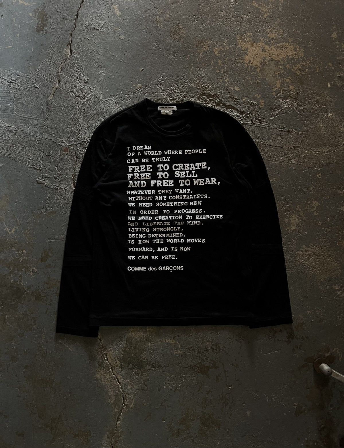 Comme des Garcons AW19 Poem Longsleeve | Grailed
